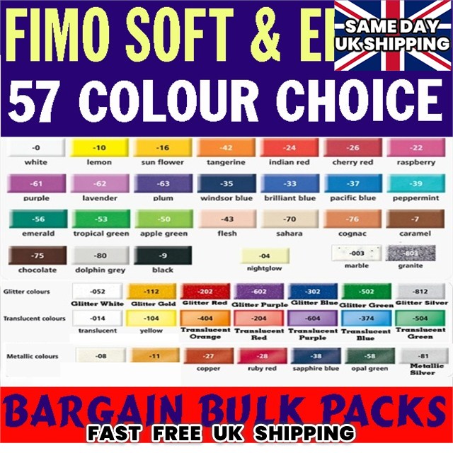 Fimo Soft And Effects Bulk Multipacks Choose Colours Modelling Polymer