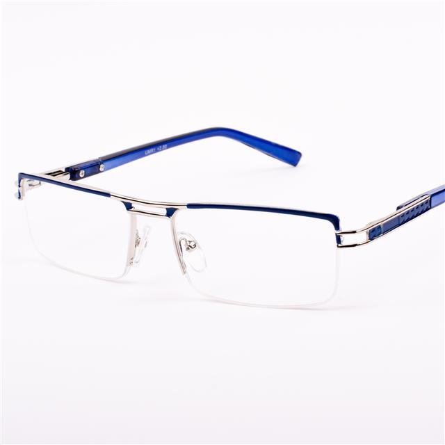 Mens Quality Reading Glasses Semi Rimless Metal 1 0 1 25 1 75 2 0 2