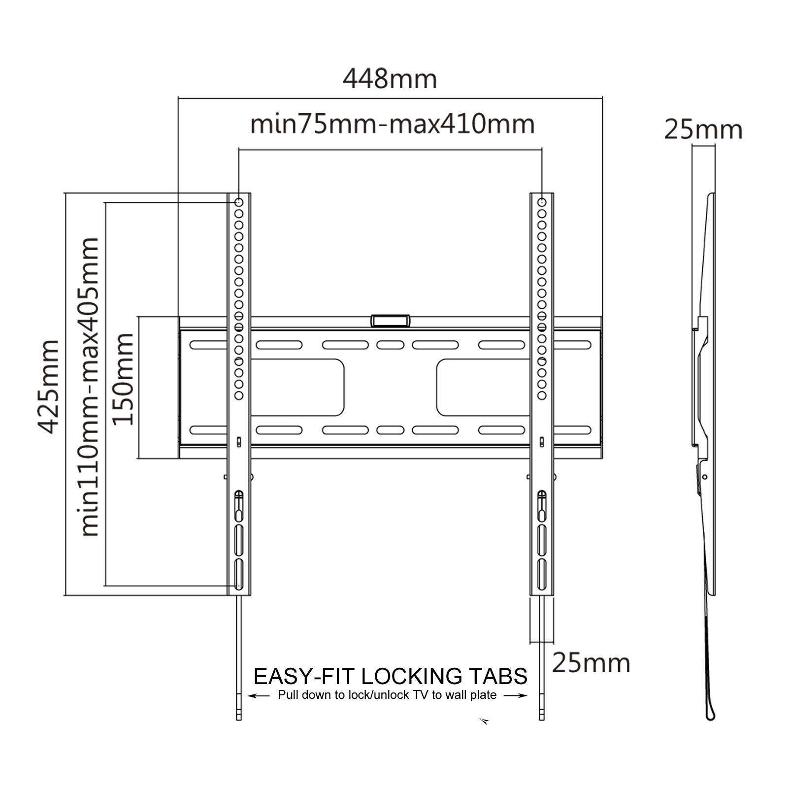Fits OLED55B9PLA LG 55" ULTRA SLIM TV BRACKET WALL MOUNT FOR SLIM TVs ...
