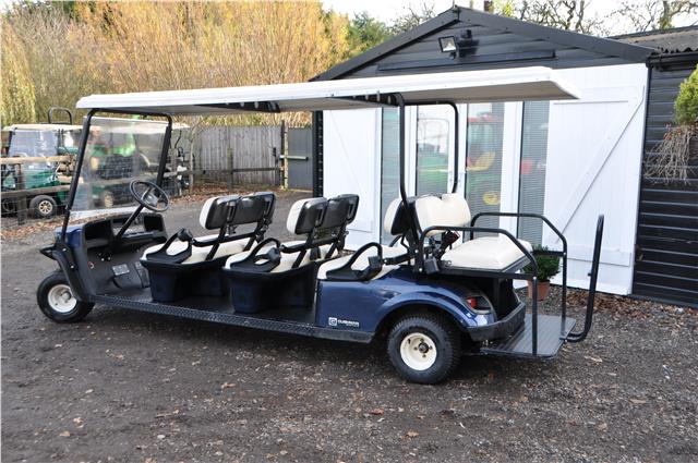 EZGO Cushman Shuttle 8 Seater Petrol Golf Buggies in Mettali Blue ...