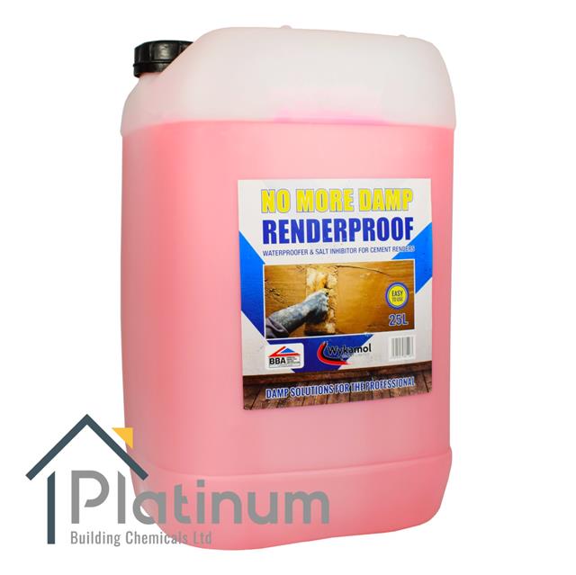 RenderProof Sand Cement Render Additive Waterproofer Salt Inhibitor BBA ...