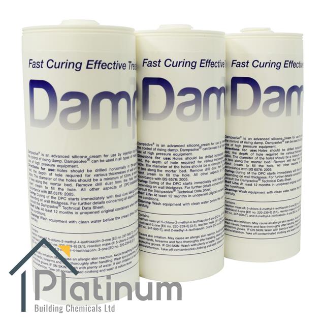 DAMPSOLVE Damp Proof Injection Cream 3 x 1L | DPC Course Rising Damp ...