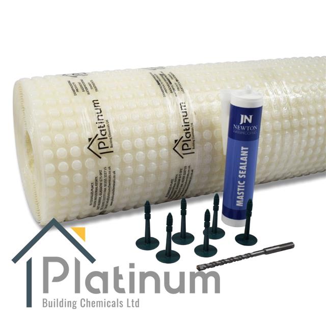 DM3 PRO Damp Proof Membrane Kit - 5M² (Plugs & Mastic) Mesh Lath ...