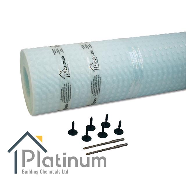 DM2 ECO Damp Proof Membrane Kit - 20M² (With Plugs) Mesh Lath Plaster ...