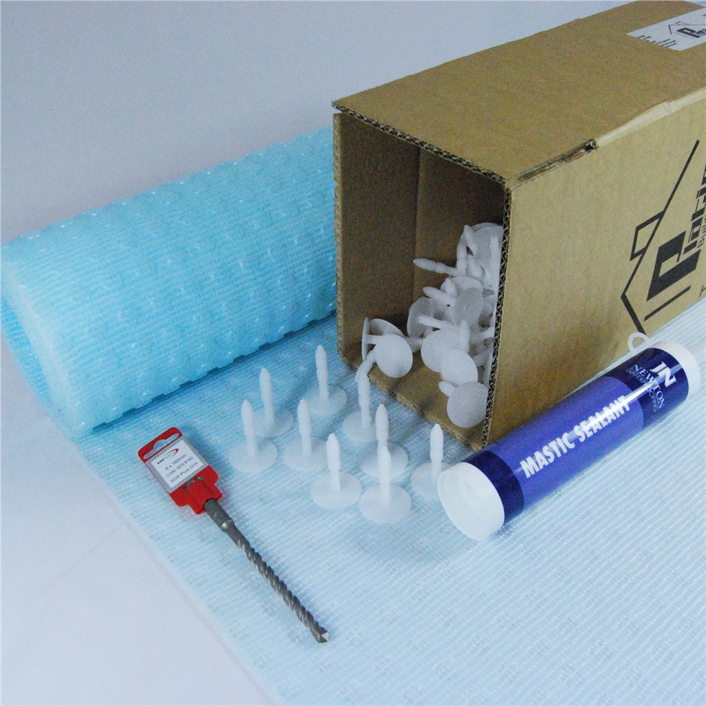 PLATON PB2 Damp Proof Membrane Kit - 2.5M² (Plugs & Mastic) Mesh Lath ...