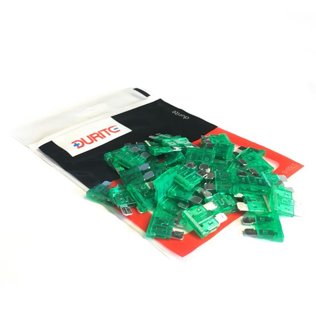 Durite 30 Amp Blade Fuse - Green - Pack of 50 - 0-365-30 | RST Landrovers