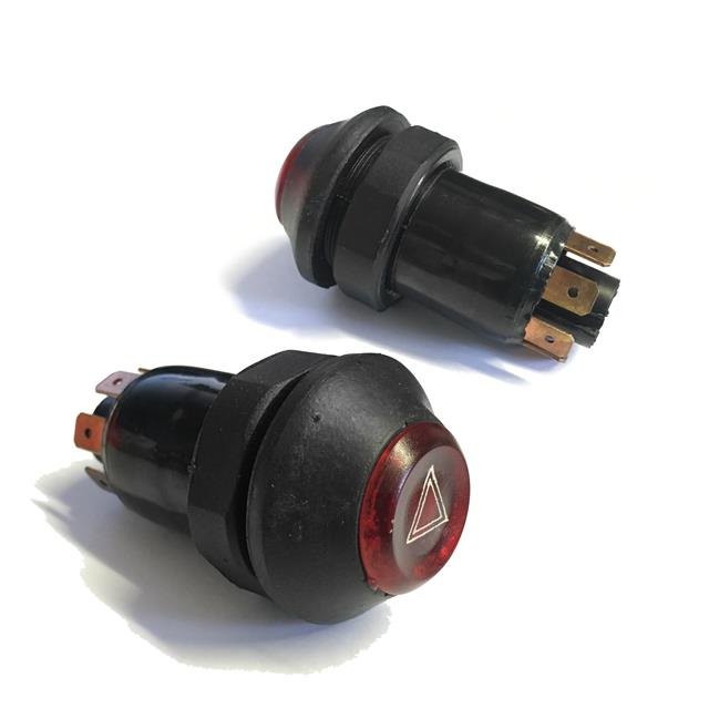Durite Universal 12 Volt Push Button Illuminated Hazard Switch - 0-484 ...