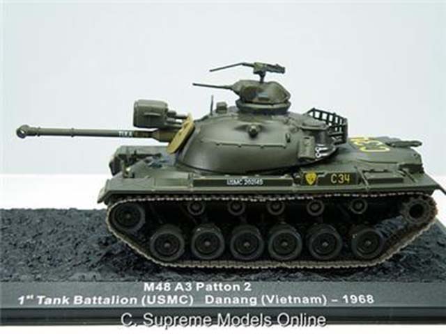M48 PATTON VIETNAM 1968 BATTALION TANK 1/72 SIZE MODEL PACKAGED ISSUE ...
