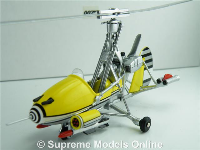 JAMES BOND LITTLE NELLIE GYROCOPTER MODEL AIRCRAFT 1:43 YELLOW GYRO ...