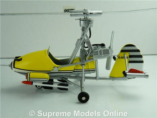 JAMES BOND LITTLE NELLIE GYROCOPTER MODEL AIRCRAFT 1:43 YELLOW GYRO ...