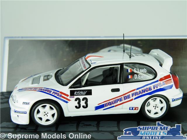 TOYOTA COROLLA WRC MODEL RALLY CAR 1:43 SCALE 2000 IXO LOEB TOUR DE ...