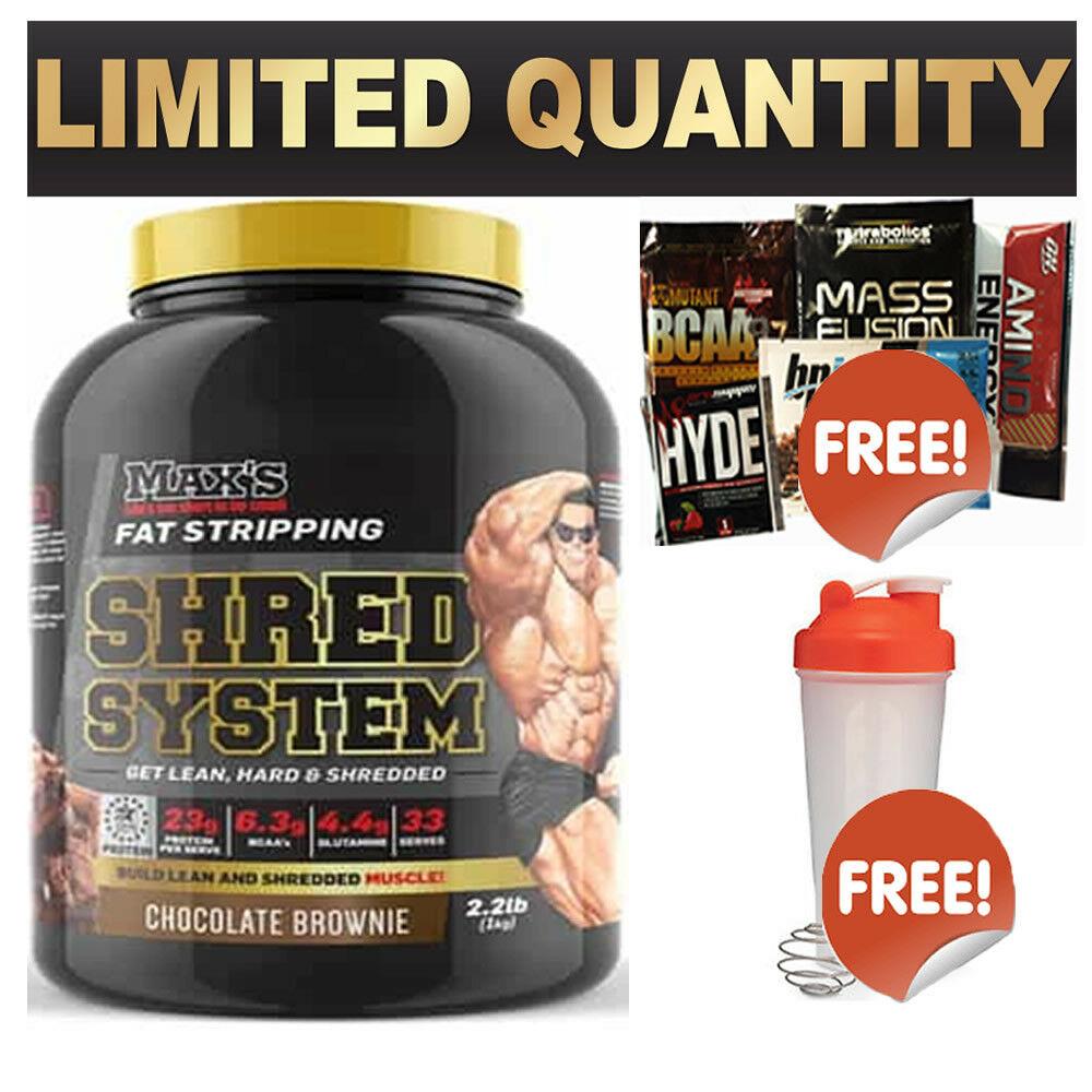 MAX'S SHRED SYSTEM 2.2LB MAXS SUPER FAT BURN SUPERSHRED PROTEIN POWDER ...