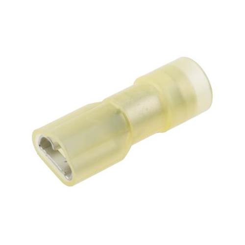 5 x RS Pro FDFNYD5 Yellow Insulated Crimp Receptacle 4mm² to 6mm² 6.35 ...