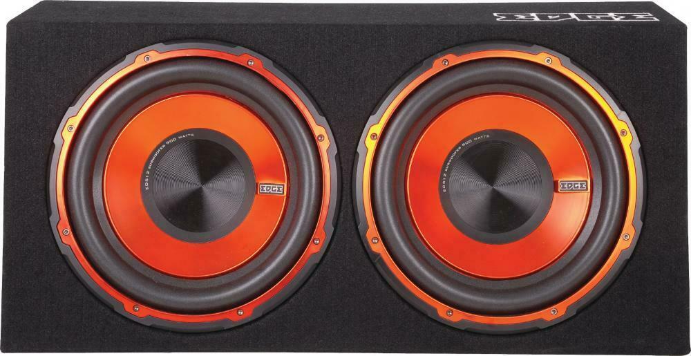 EDGE 12" Twin Active Car Audio Bass Box Subwoofer Enclosure | eBay