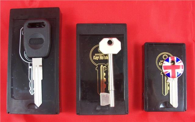 Magnetic Key Box (Standard) - Hide a Key - Black Discreet 70x38x12mm ...