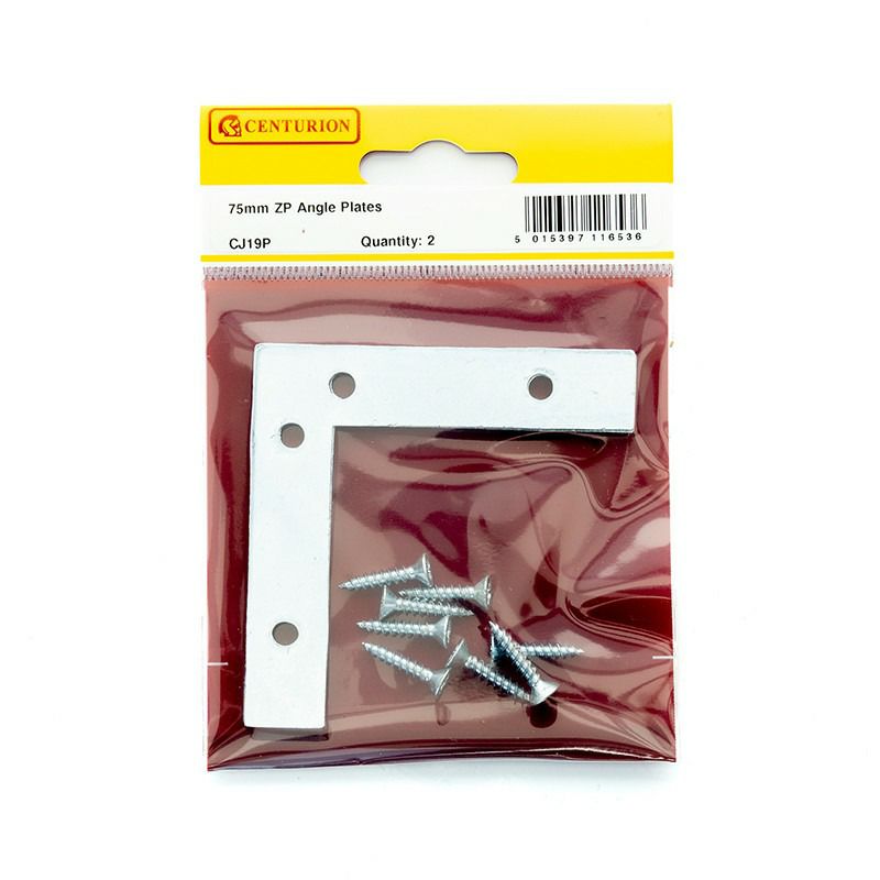 75mm ZP Angle Plate (Pack of 2) – J Todd & Son